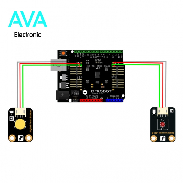 شیلد تبدیل پروتکل I2c به Gpio مناسب آردوینو I2c To Gpio Shield V2 0